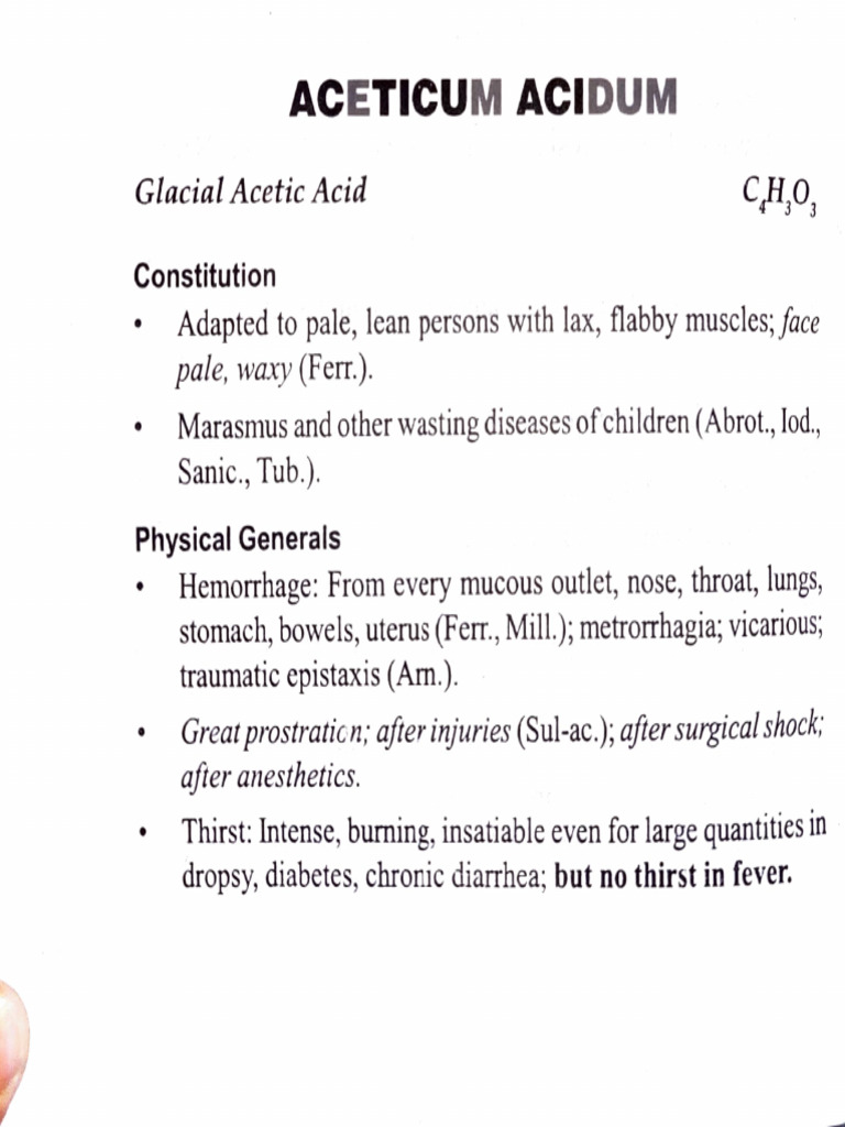 Aceticum Acidum From Allen | PDF