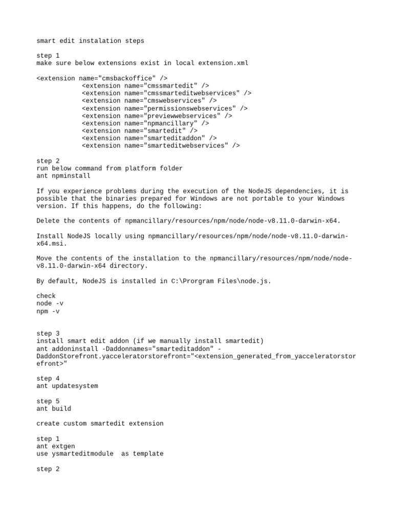 SmartEdit Steps | PDF