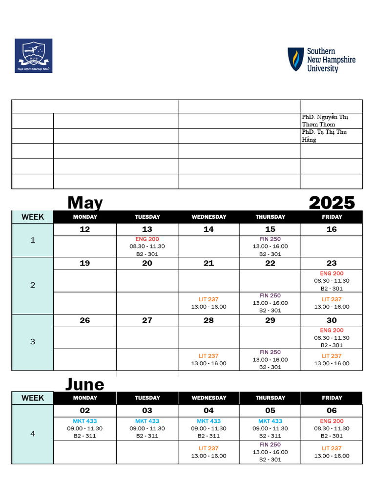 SNHU Summer 2025 Academic Calendar | PDF | Higher Education | Academia
