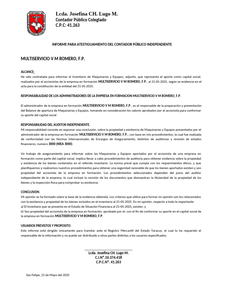 BALANCE DE APERTURA VICTOR | PDF | Auditoría | Contador