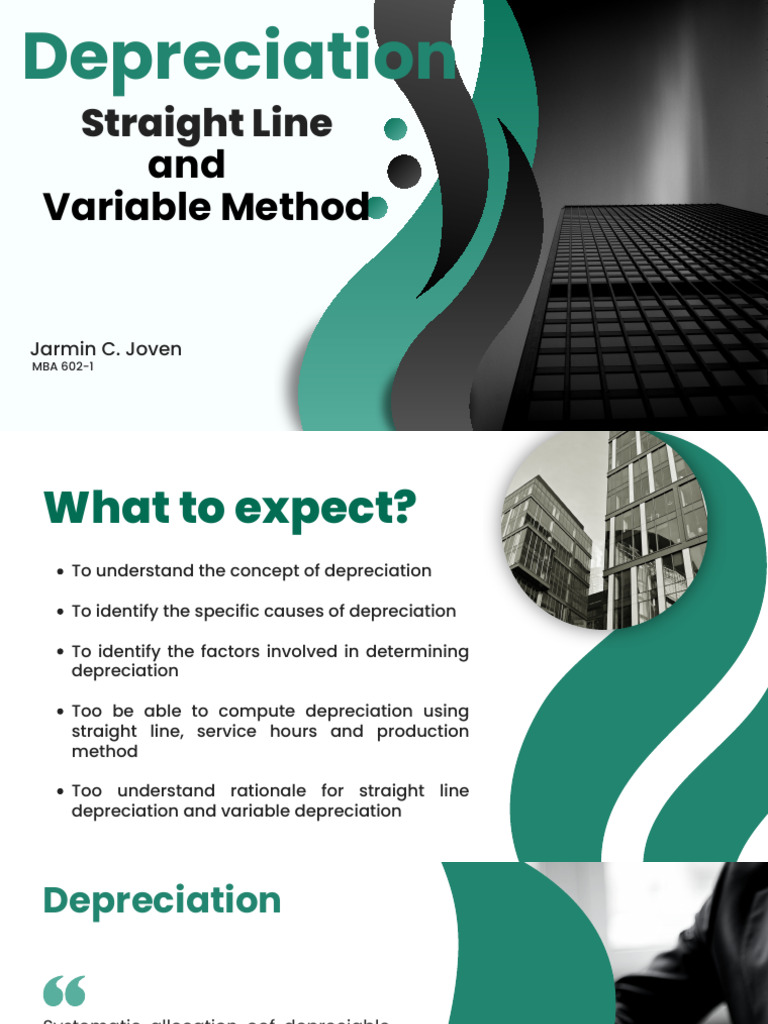 Chapter 38 - Depreciation, Straight Line Method and Variable Method | PDF