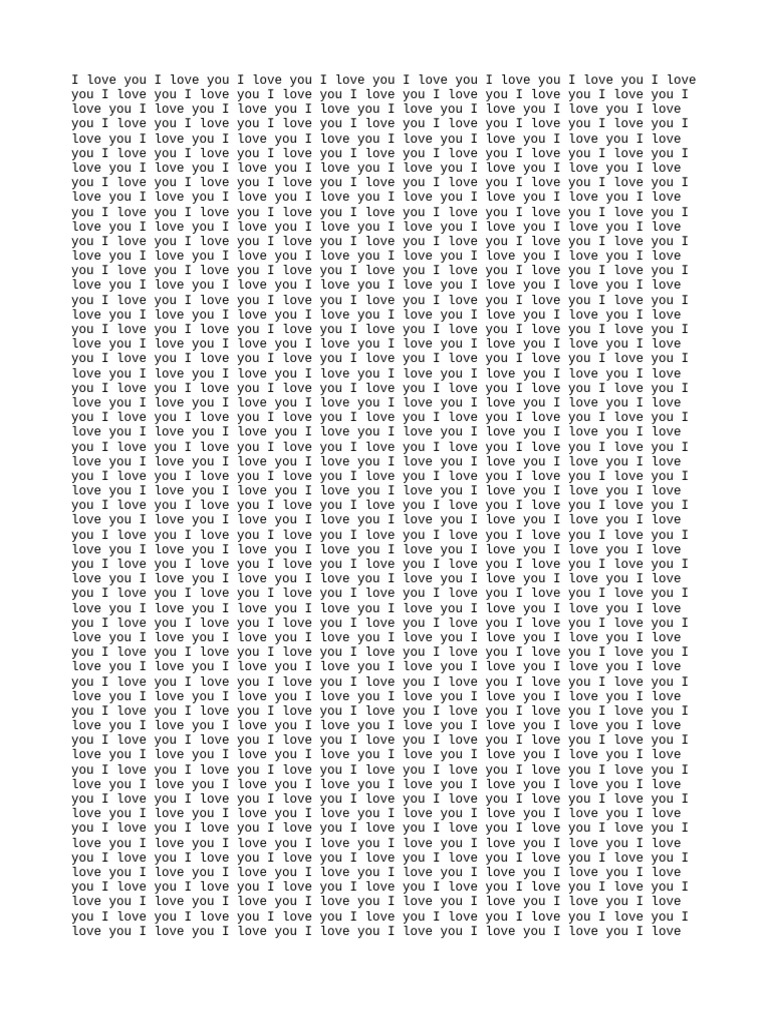 I Love You 1000 Times | PDF