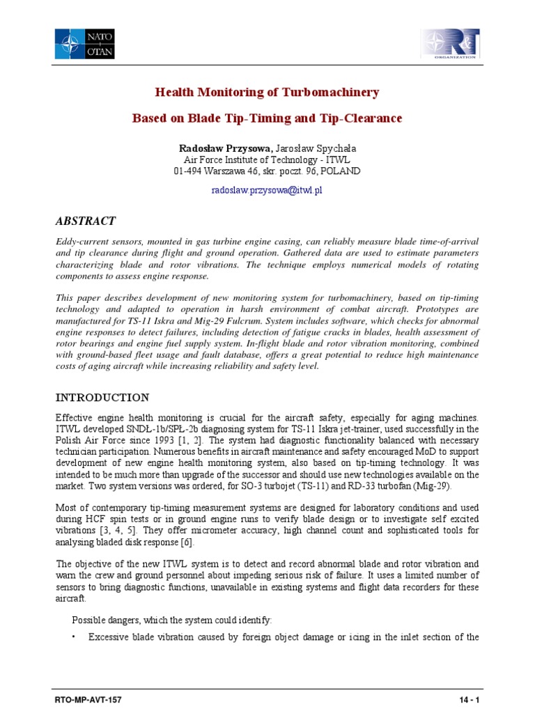 Rto MP Avt 157 P 14 Przysowa | PDF | Turbine | Sensor