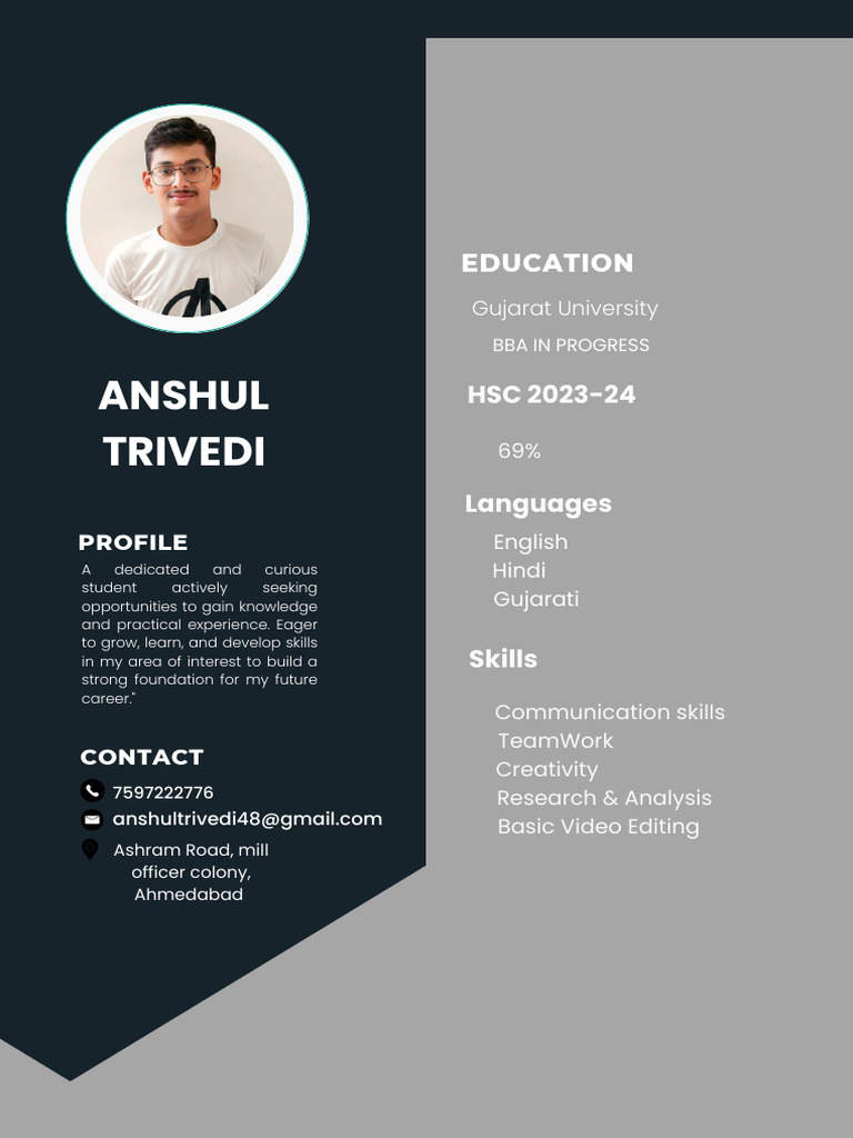 Anshul Trivedi: Education | PDF