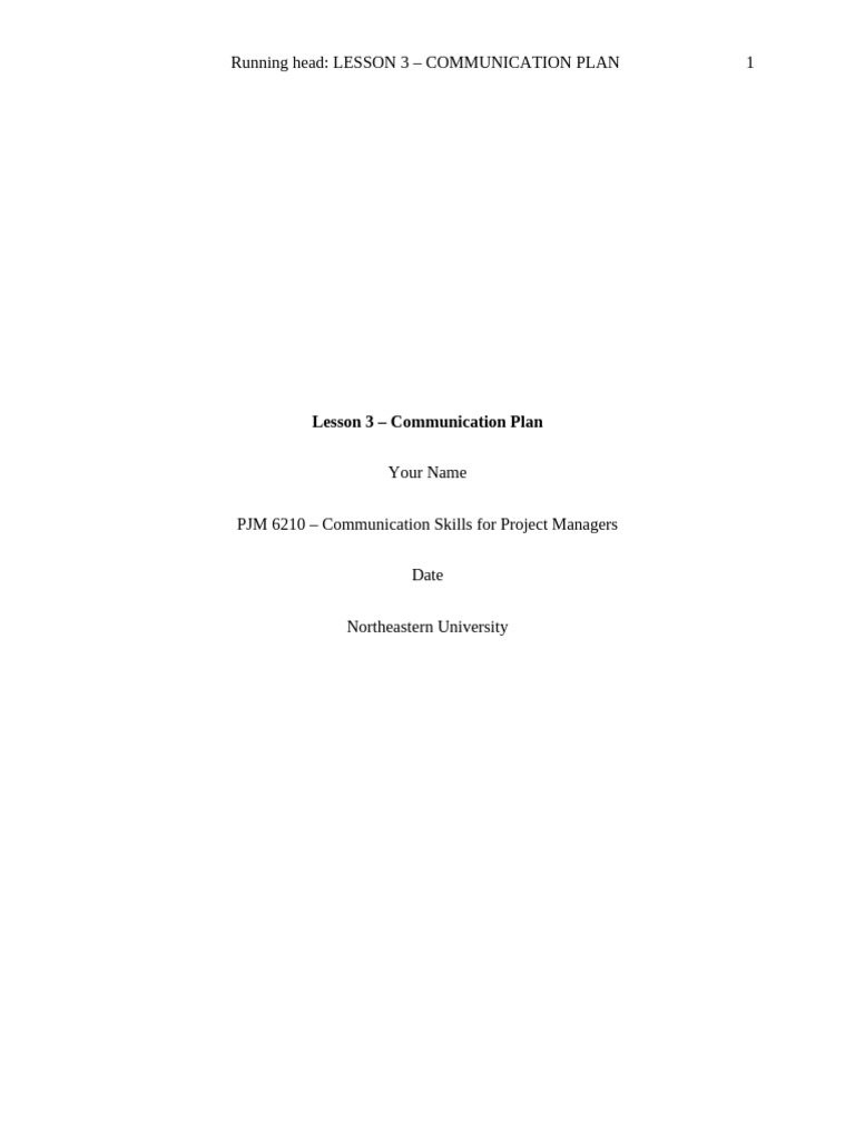 Lesson 3 - Communication Template | PDF | Communication