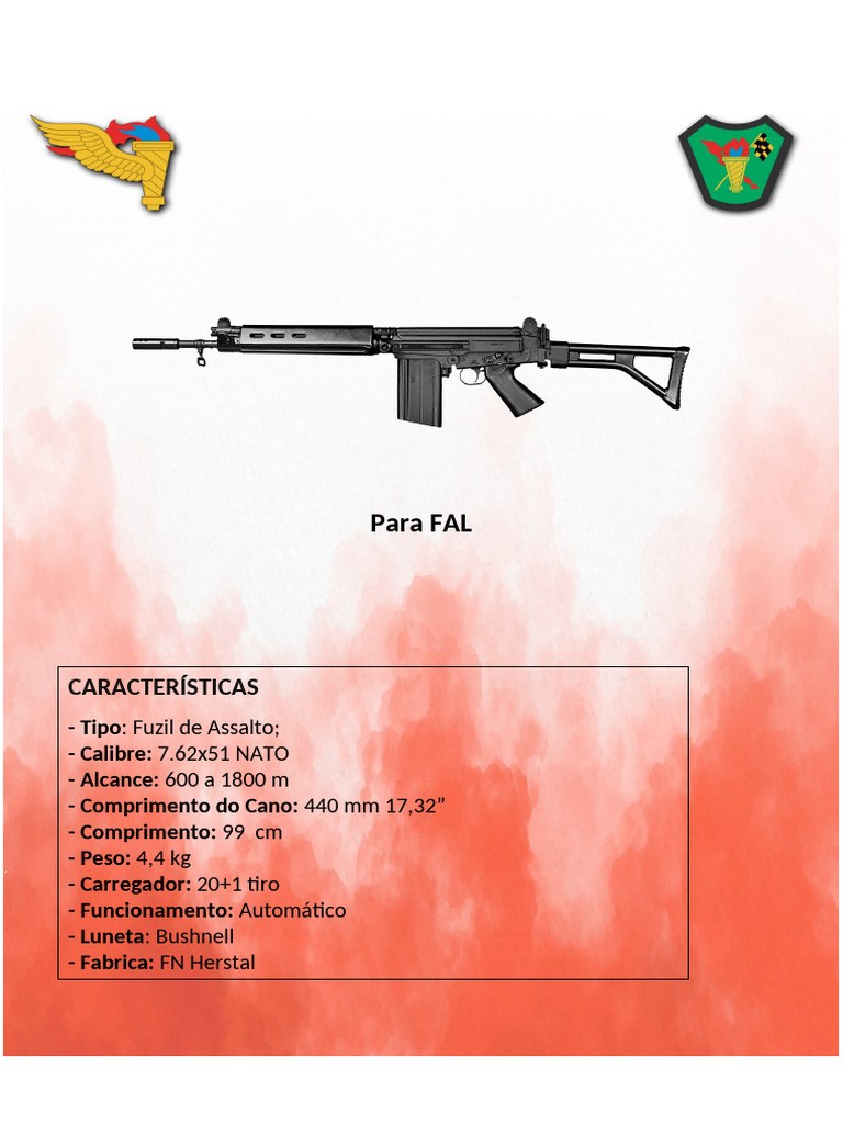 Fuzil FAL: Especificações e Características | PDF