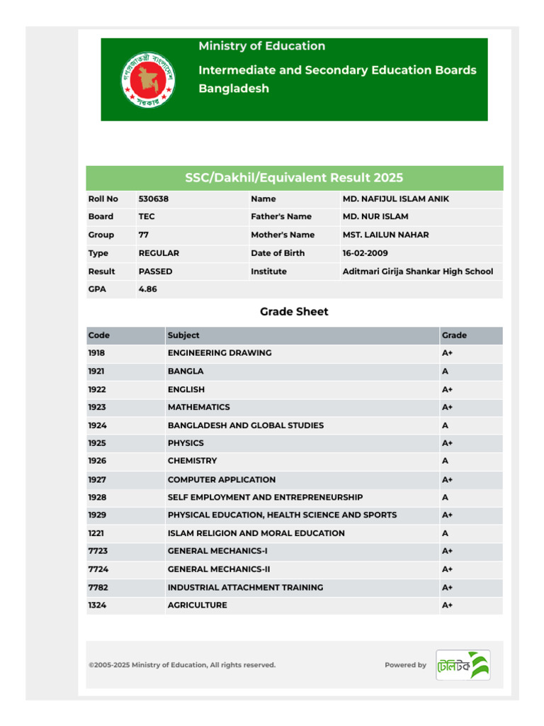 Education Board Bangladesh | PDF