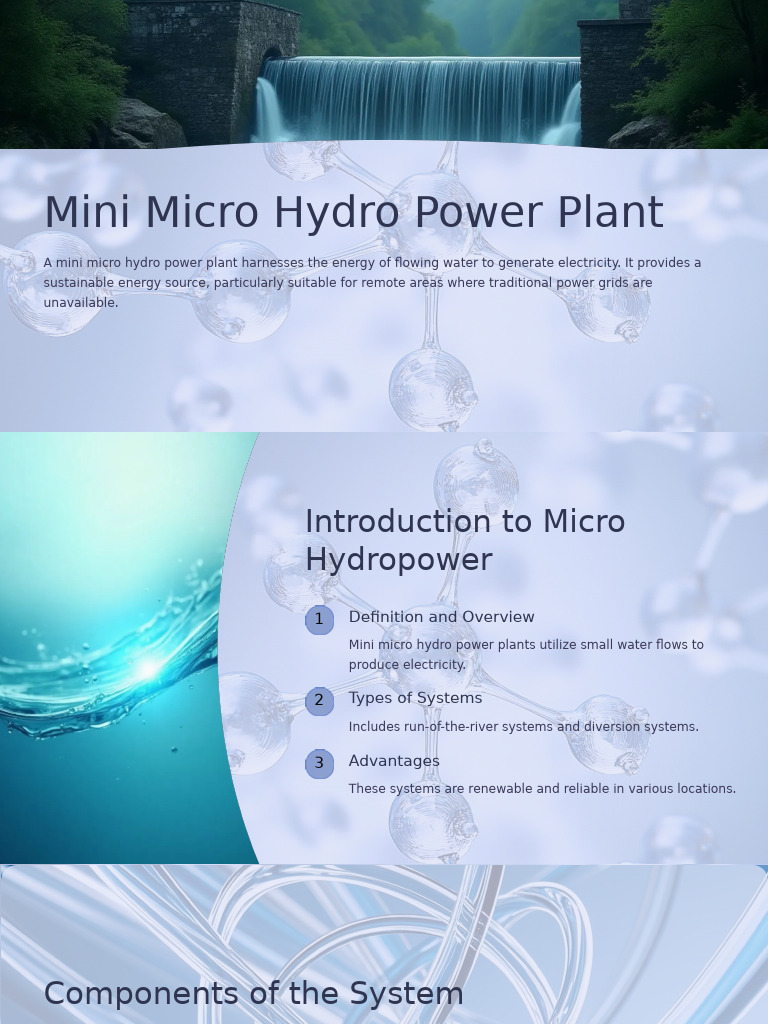 Mini Micro Hydro Power Plant Overview | PDF | Hydroelectricity | Power ...