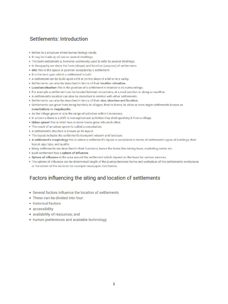 Urban Land Use Models in Settlement Studies | PDF