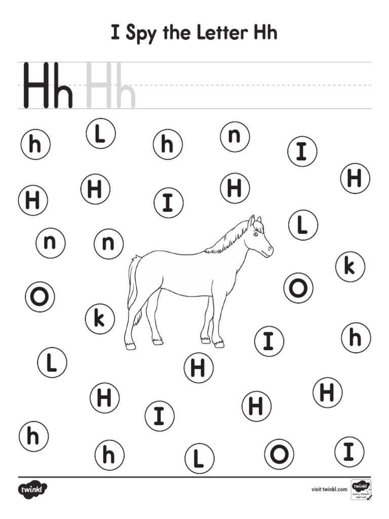 I Spy The Letter H Activity | PDF