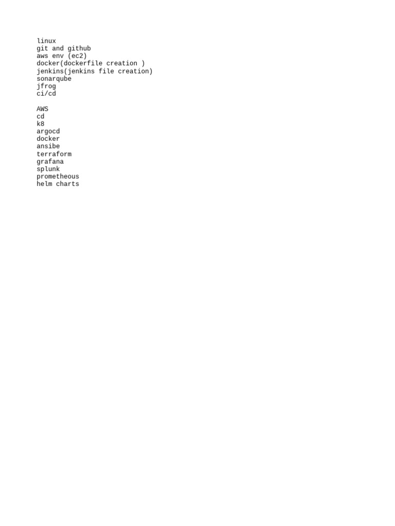 Flow of Devops Topics Sanjay | PDF