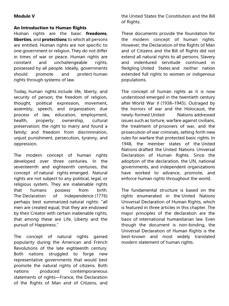 01 An Introduction To Human Rights | PDF | Human Rights | Rights