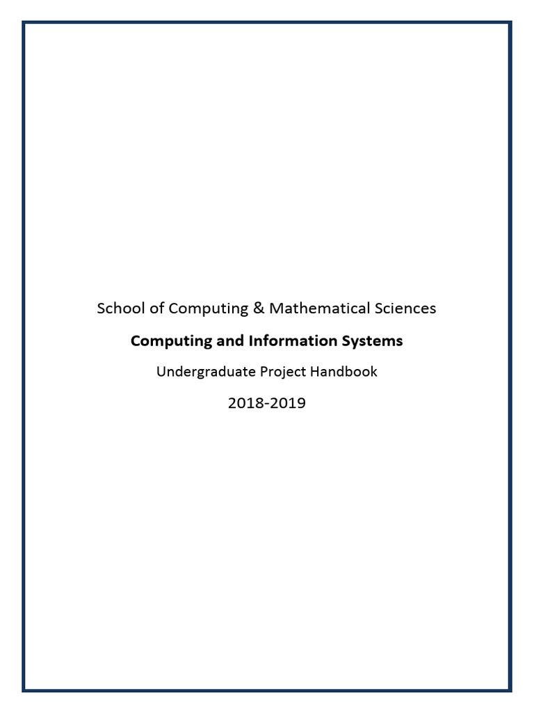 Undergraduate Project Handbook 2018-19 | PDF | Plagiarism | Abstract ...