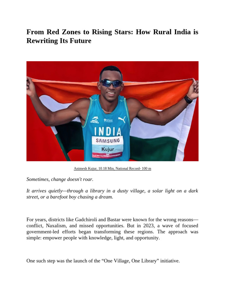 From Red Zones To Rising Stars-Bastar | PDF