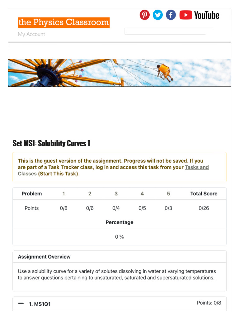 The Physics Classroom Website | PDF | Solubility | Scientific Phenomena
