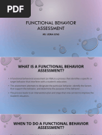 Functional Assessment Interview Form | PDF | Behavior | Communication