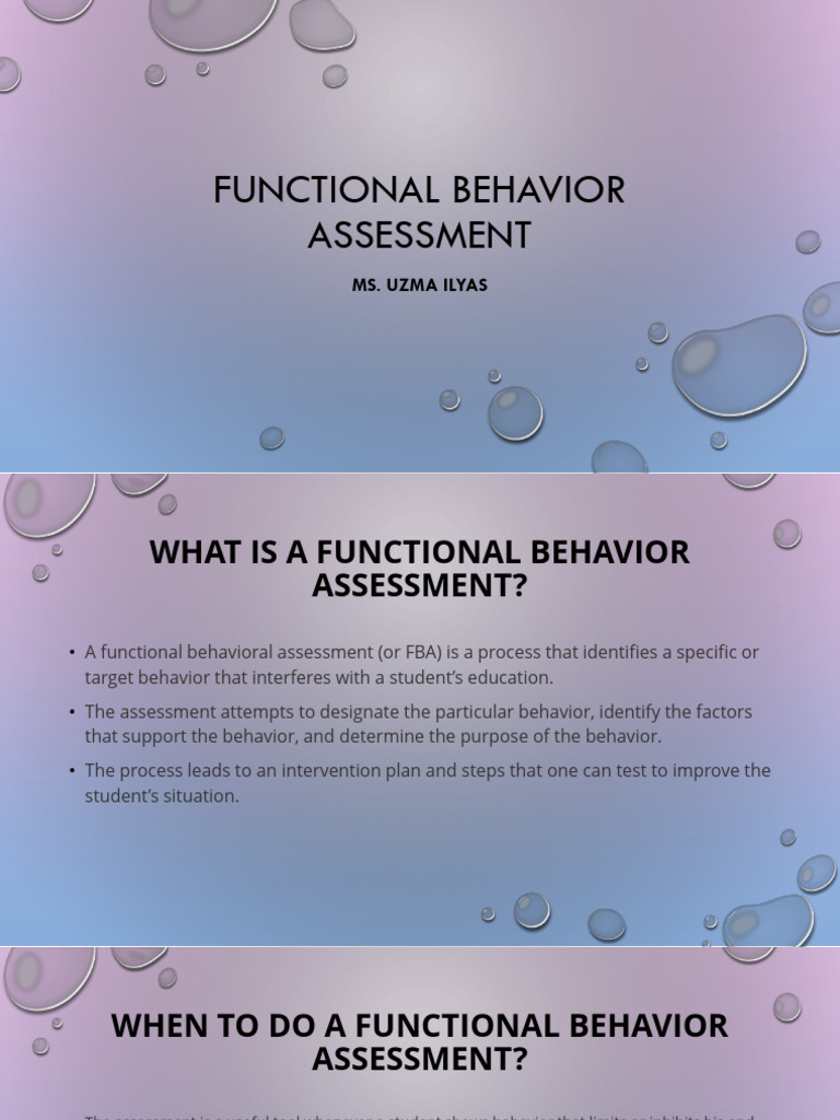 S25 Functional Behavior Assessment | PDF | Behavior | Reinforcement
