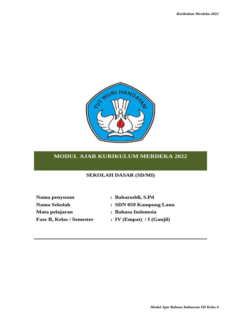 Modul Ajar Baharuddin Edit | PDF