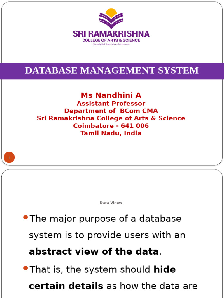 CAB - U2 - Database Management System | PDF | Databases | Abstraction (Computer Science)
