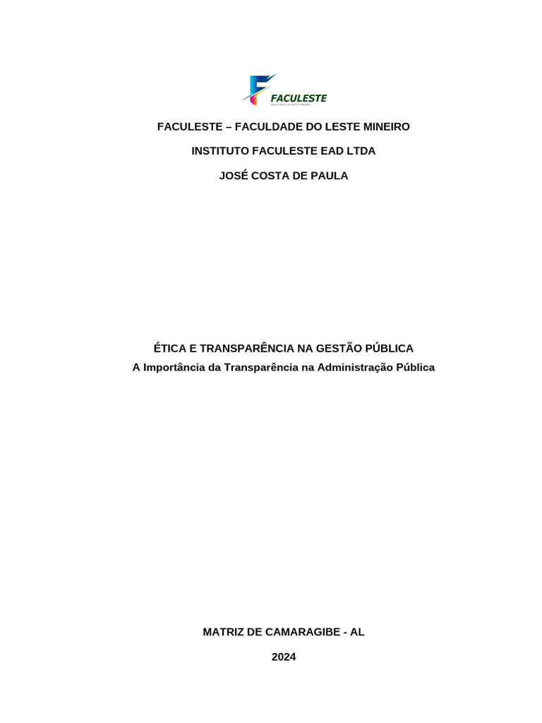 TCC Pós Eduno - Revisado para Enviar Final | PDF | Transparência (comportamento) | Democracia