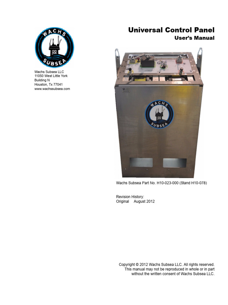 7 - Casing & String Multi-Cutter (Wachs - Universal Control Panel ...