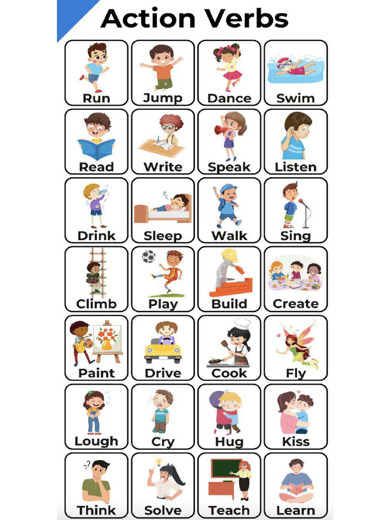 Master English Action Verbs With Stunning Visual Aids | PDF