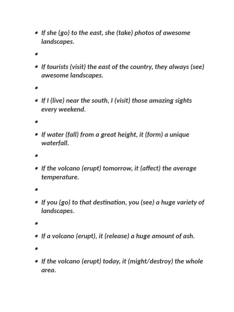 Conditional Sentences for Travel Scenarios | PDF