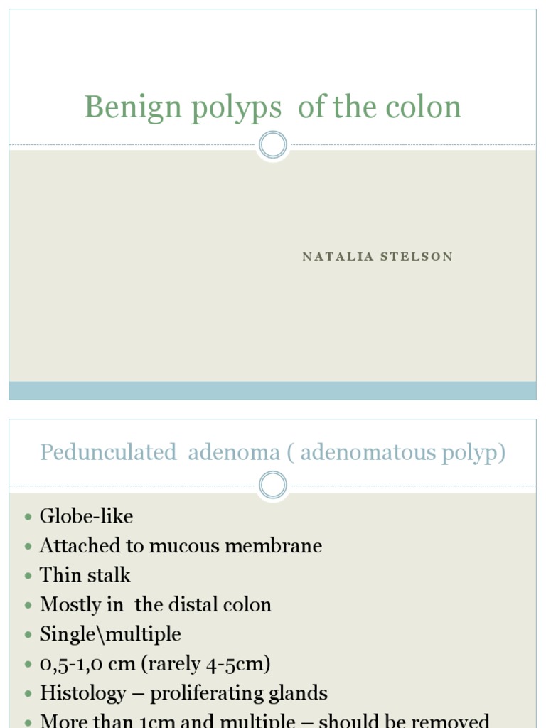 Benign Polyps of Colon | PDF