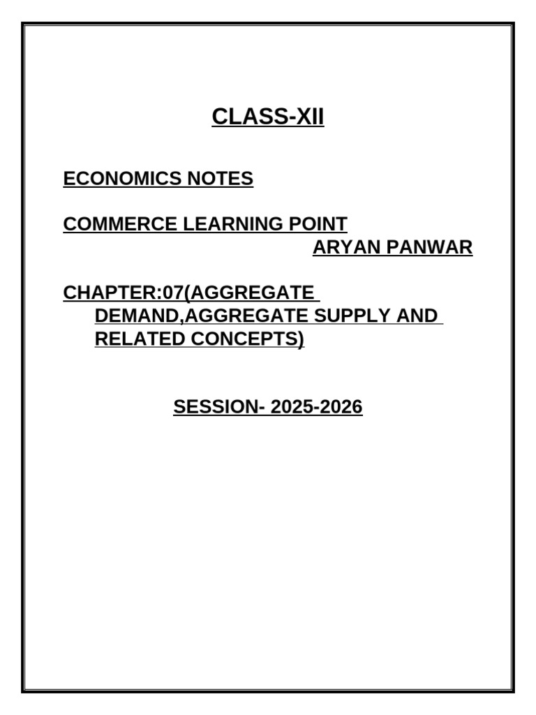 Aryan Economics Notes | PDF
