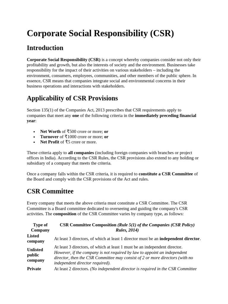 Understanding Corporate Social Responsibility | PDF | Corporate Social ...