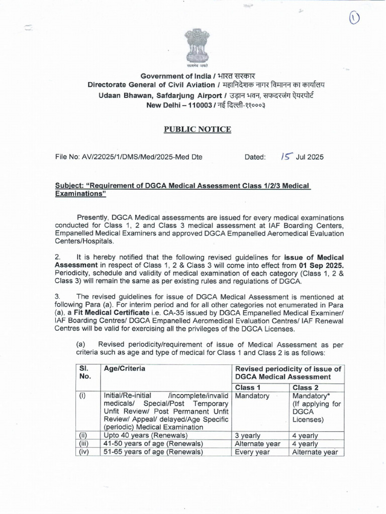 Approved DGCA Public Notice | PDF