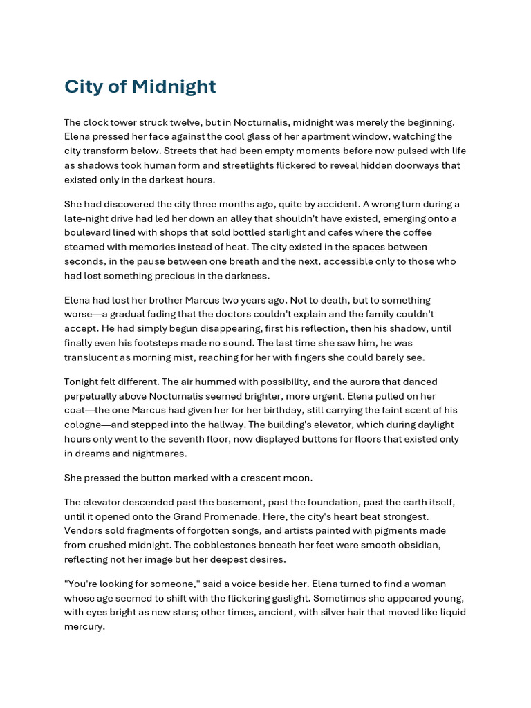 City of Midnight | PDF