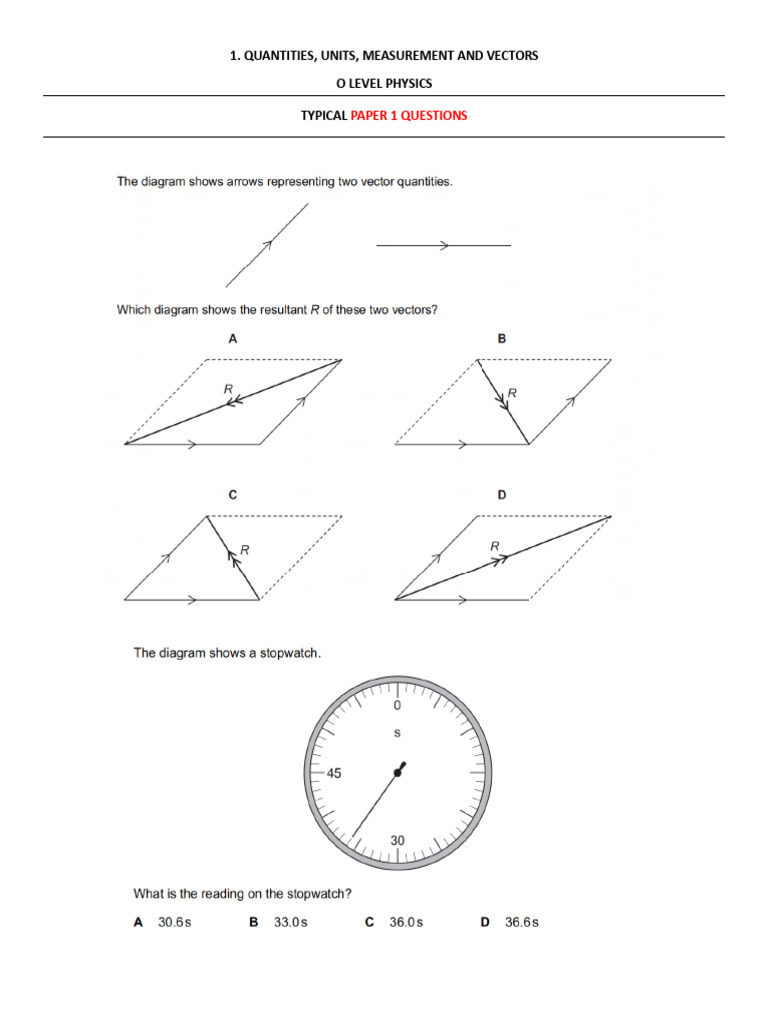 Paper 1 Typical Questions | PDF