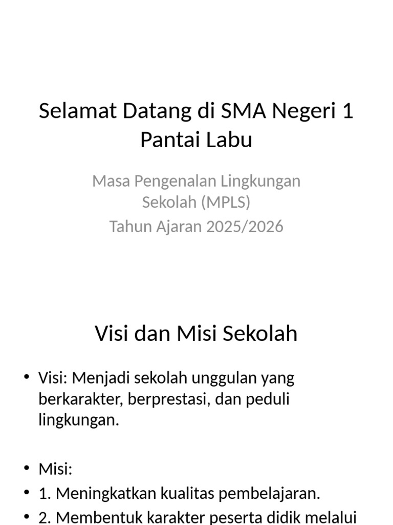Template PPT MPLS SMAN1PantaiLabu | PDF
