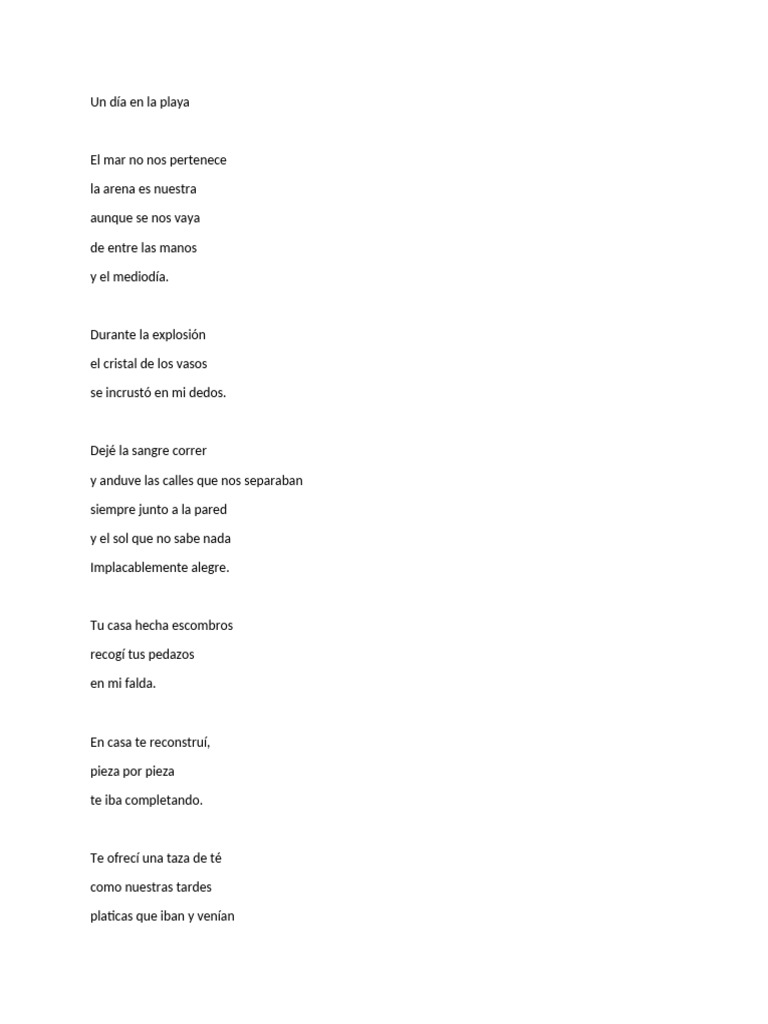 Un Día en La Playa Larissa Calderón | PDF