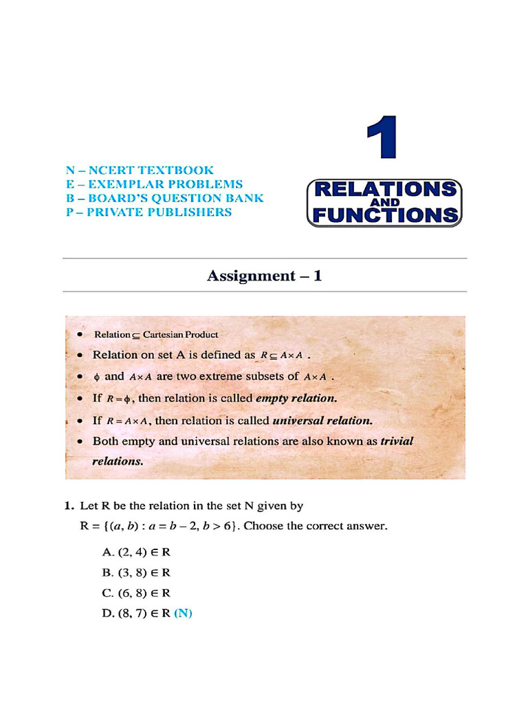 Relations and Functions Part 1 Website | PDF