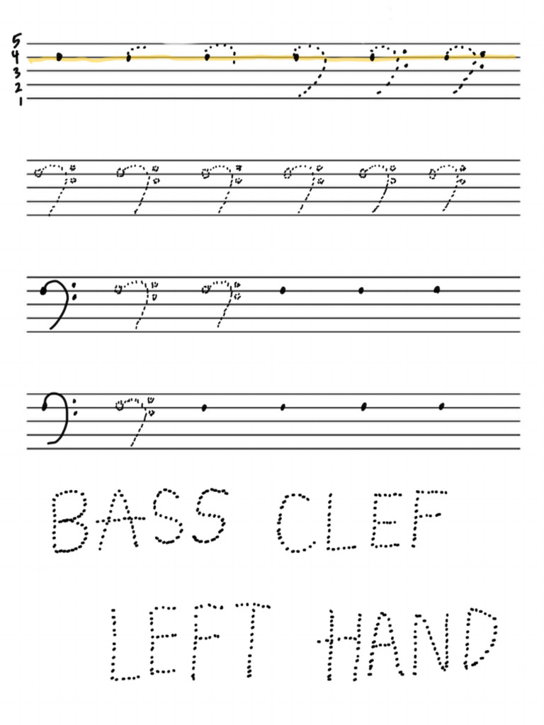 Tracing Clef Exercises | PDF