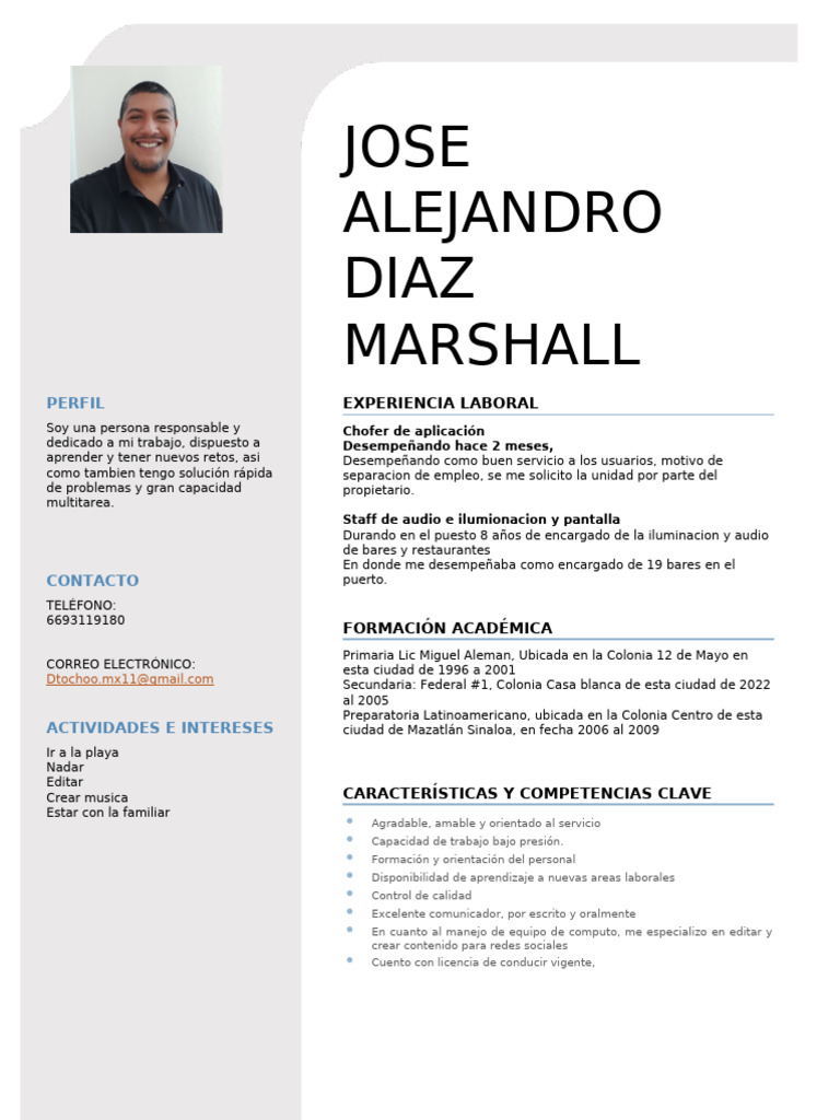 Curriculum Alejandro | PDF