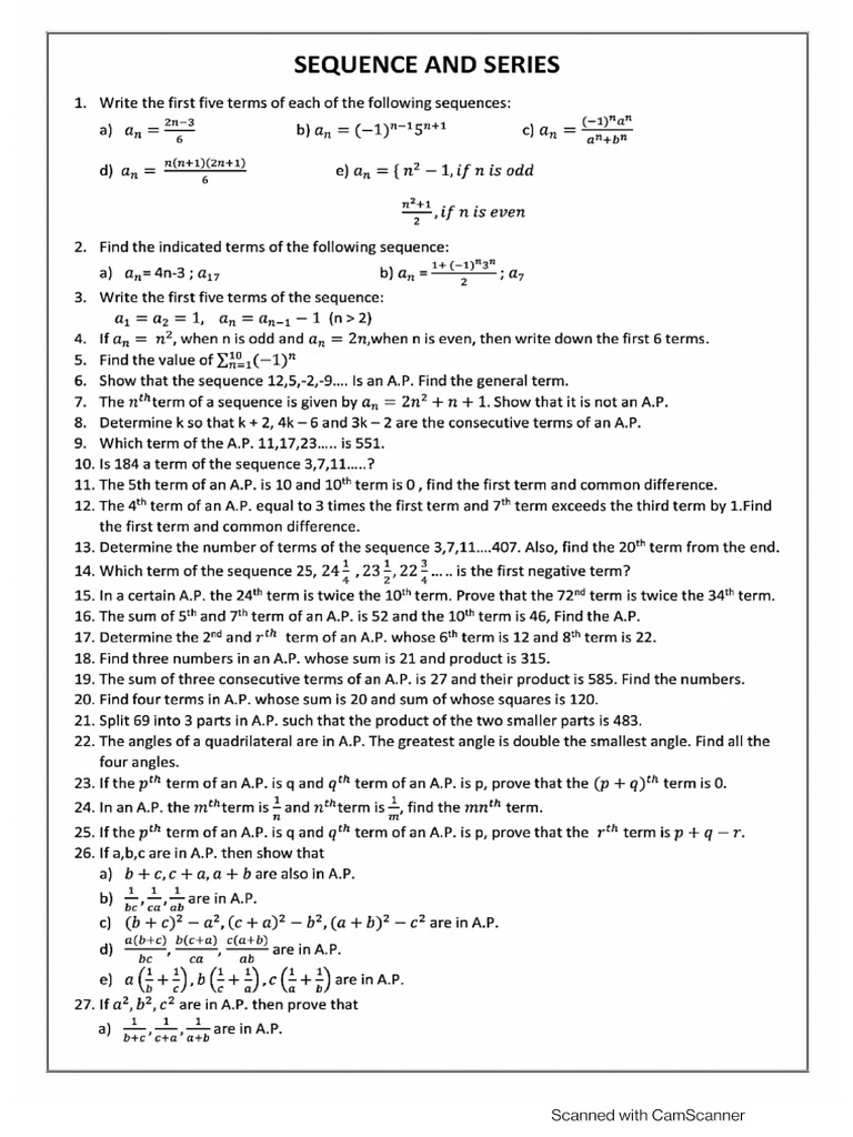 Sequence and Series | PDF