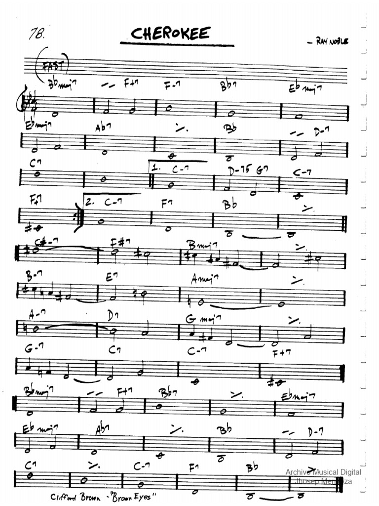 005 - Cherokee - Lead Sheet - REAL BOOK 1 PDF | PDF
