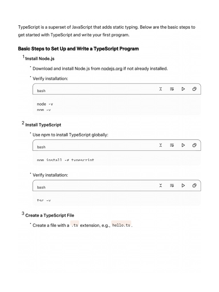 Typescript Program Steps | PDF