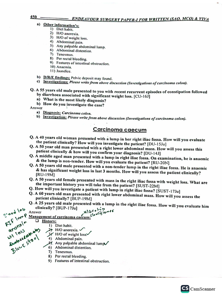 CA Caecum Long Case | PDF