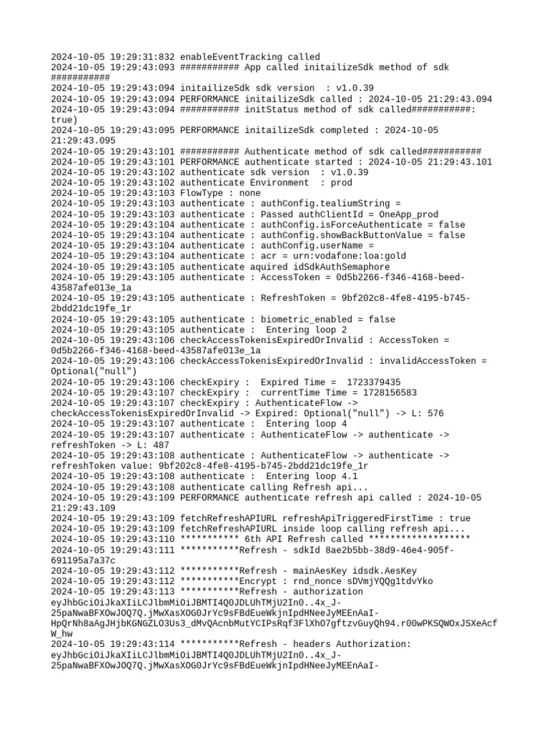 Id SDK Logs | PDF | Computer Security | Security