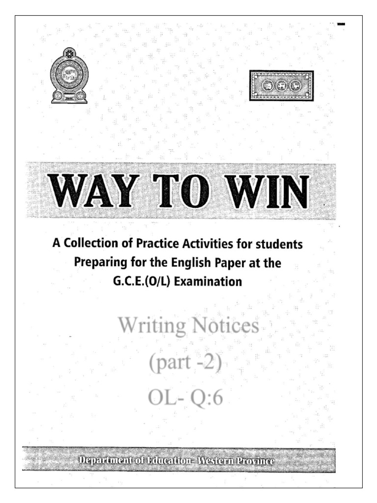 Notice Writing Guide for OL Students | PDF