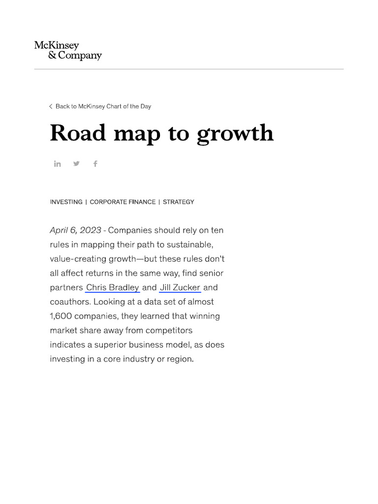 Rules of Growth #4 - Road Map To Growth - April 2023 | PDF