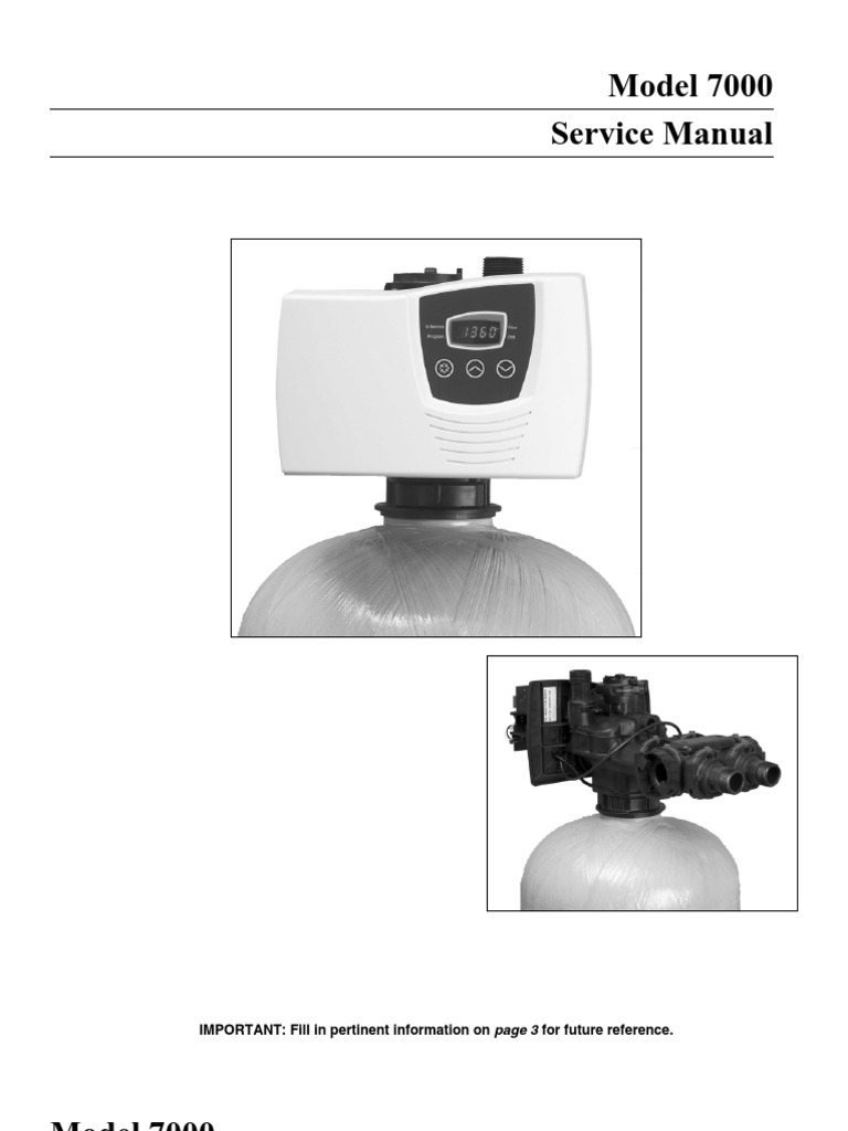 Fleck Model 7000 Service Manual | PDF | Valve | Plumbing