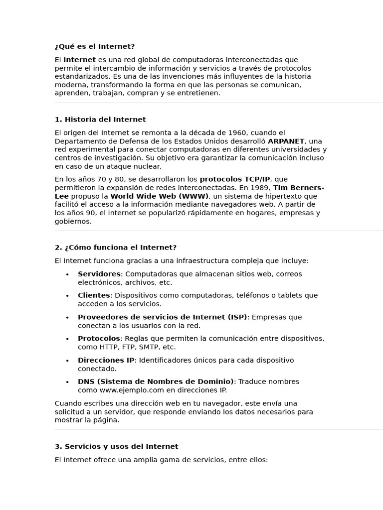 Qué es el Internet y su impacto social | PDF | Internet | Red mundial