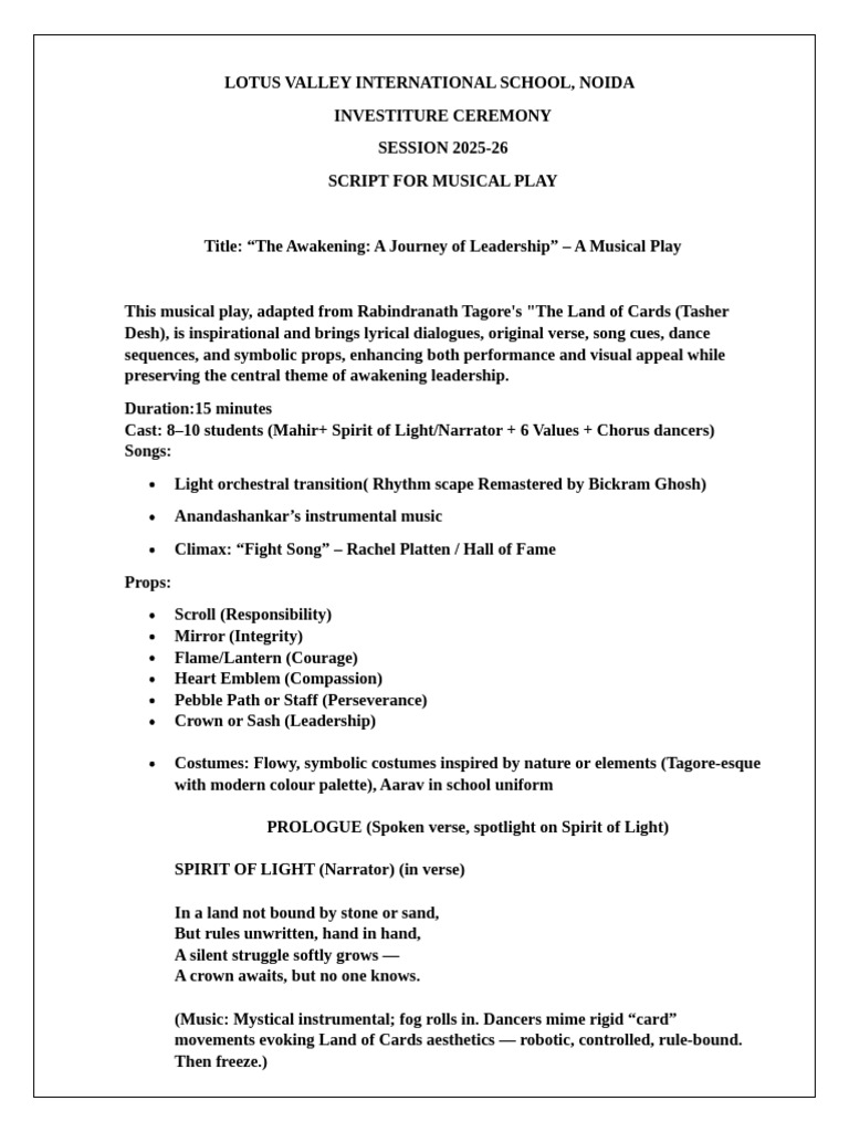 Investiture Ceremony Script For Skit | PDF
