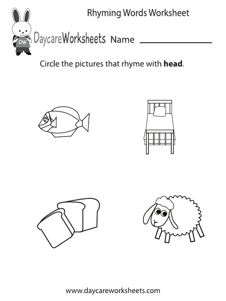 Rhyming Practice Worksheet | PDF