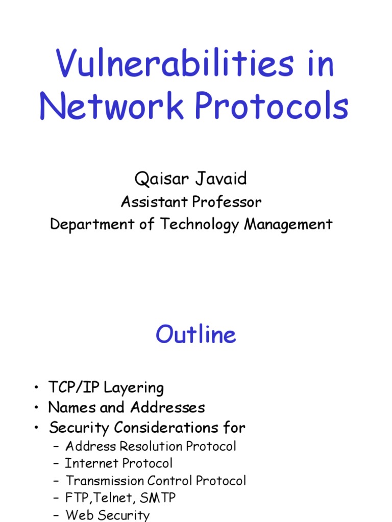 Lec02-Vulnerabilities in IP | PDF | Transmission Control Protocol | Http Cookie